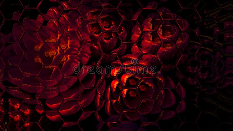 Deep Red Rose Petals Abstract Art Background Stock Illustration ...