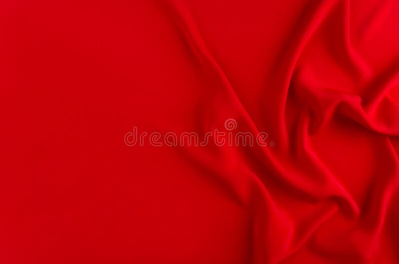 Deep Red Silk Smooth Wavy Background with Copy Space. Stock Image ...