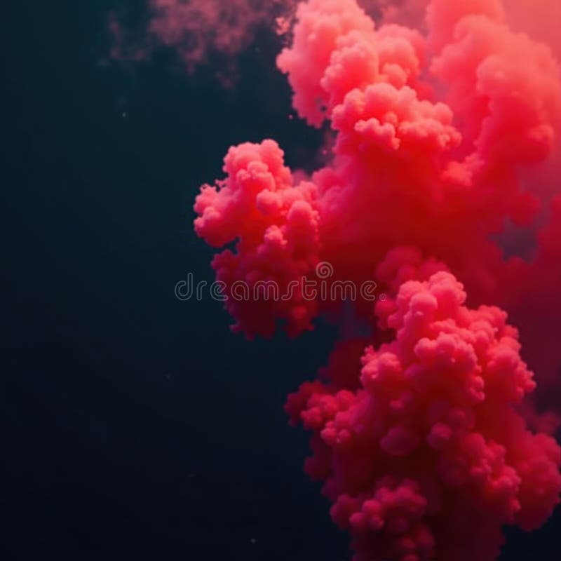 Deep Red Smoke Billows, Creating an Abstract, Textured Fog Effect in a ...