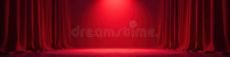 Deep Red Stage Drapes, Bright Spotlight Centered, Red, Stage Light ...