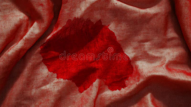 Deep Red Stain on Crisp White Linen an Abstract Study of Texture ...