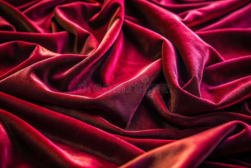 Deep Red Velvet Drape Texture Stock Illustration - Illustration of soft ...