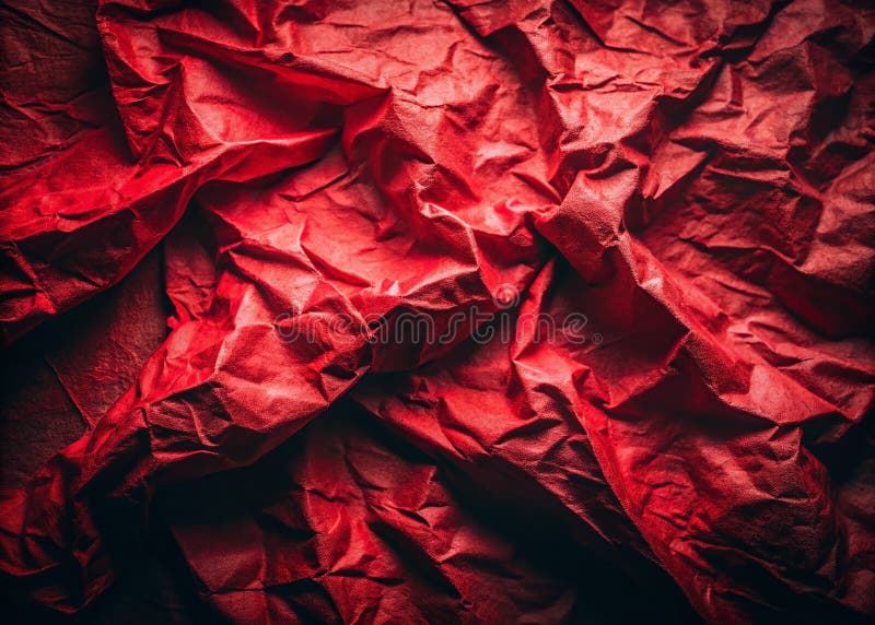Deep Red Wrinkled Paper Texture an Abstract Background for Design ...
