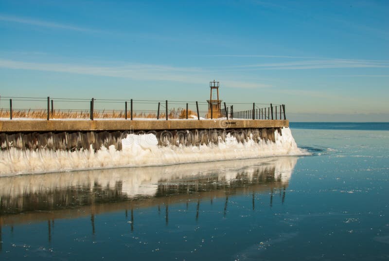 Deep Reflection Winter Ice stock image. Image of lakeshore - 36744387