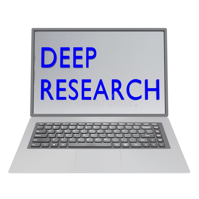 Deep Research concept stock illustration. Illustration of intelligence ...