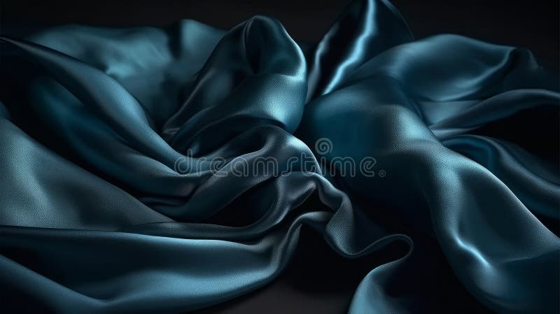 Deep Rich Blue Colored Satin. Generative AI Stock Illustration ...