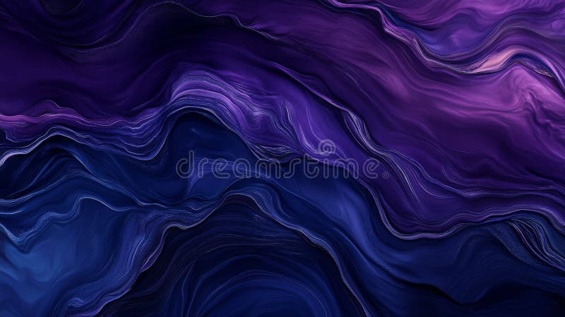 A Deep, Rich Gradient from Dark Violet To Midnight Blue, with Flowing ...