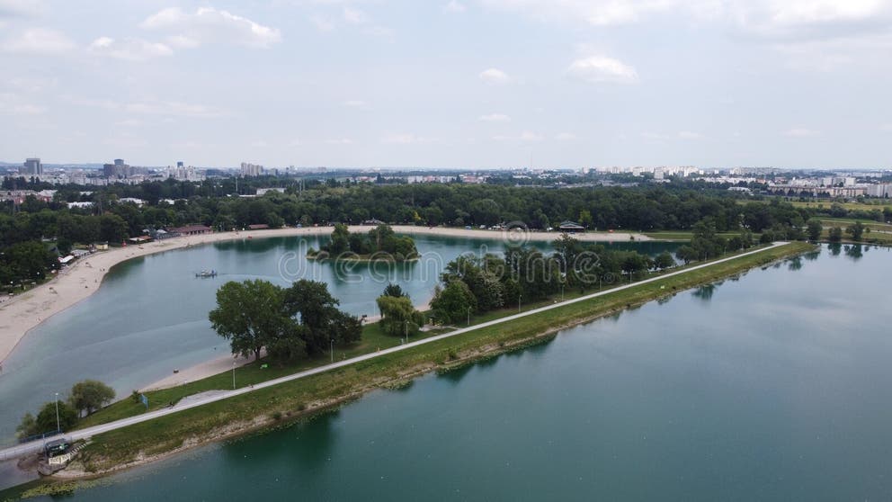 Deep River in Greenery Near the City Stock Photo - Image of environment ...