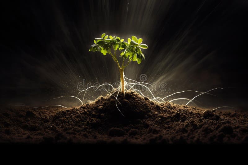 Deep-rooted Plant Showing Root. Generate Ai Stock Illustration ...