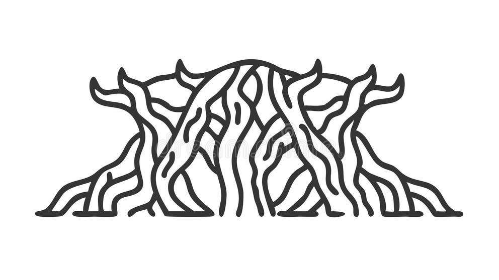 Deep Roots Tree Icon, Stability and Heritage Symbol, Vector Design ...