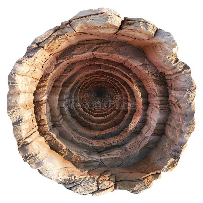 Deep Round Hole Leading To the Center of the Earth Stock Image - Image ...