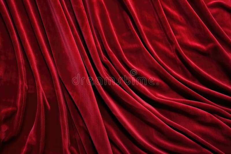 Deep Ruby Velvet Draped To Show Its Rich Texture Stock Photo - Image of ...
