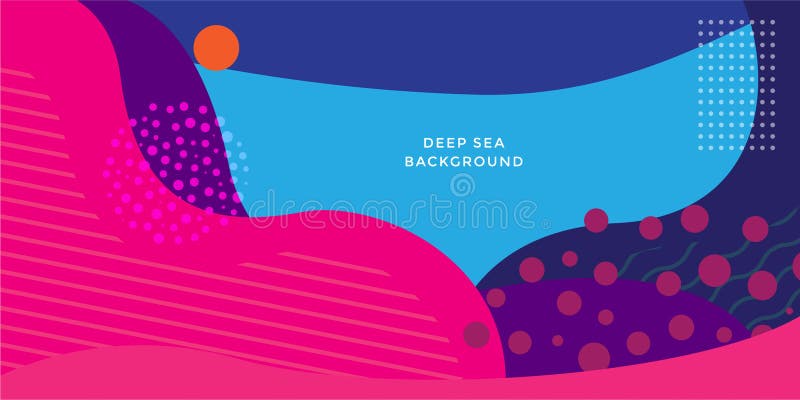 Deep Sea Abstract Background Design Template Stock Vector ...