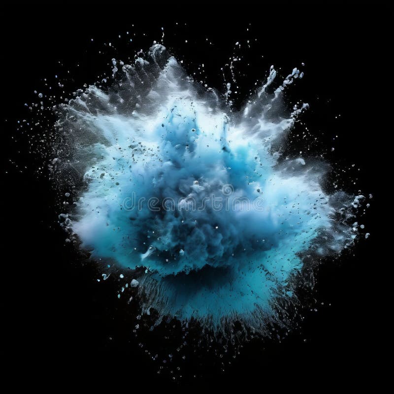 Deep Sea Dive Chalk Piece Exploding into a Watery Clou Stock Image ...