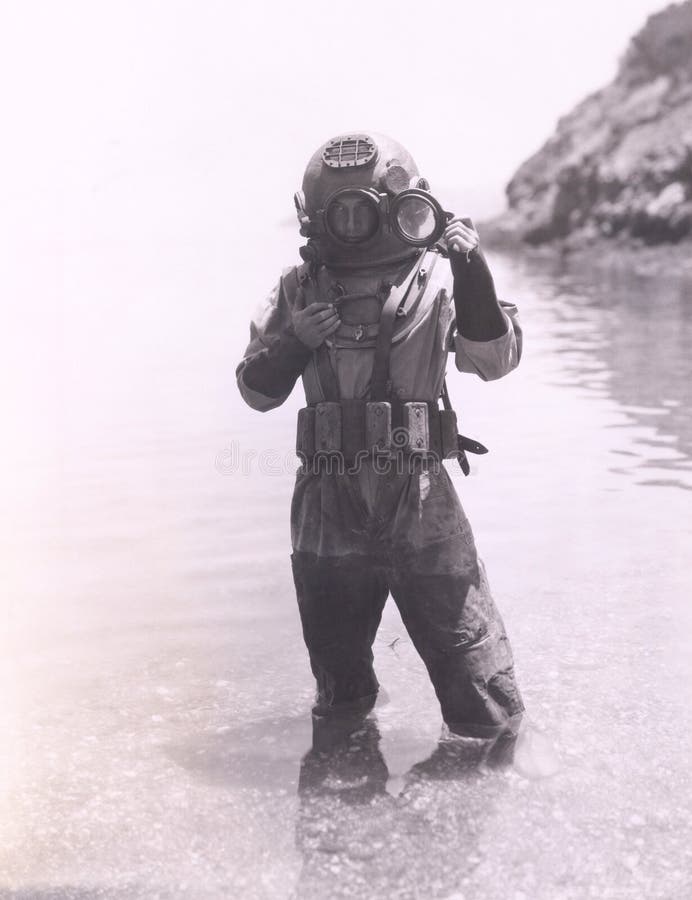 Deep sea diver stock photo. Image of diving, equipment - 59792430