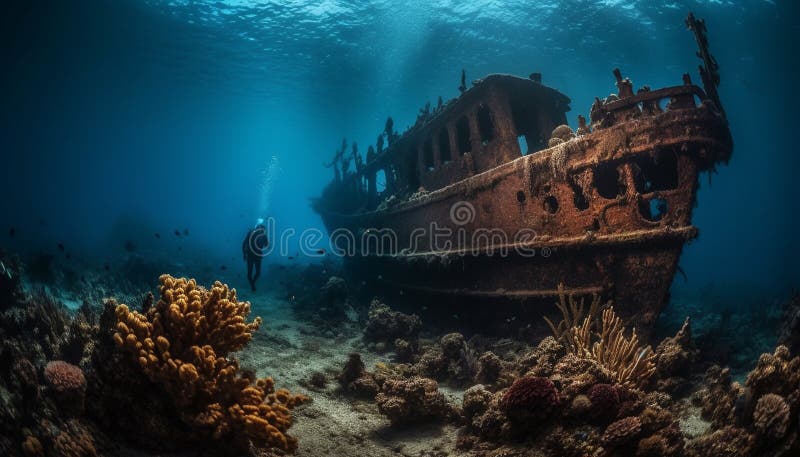 Deep Sea Diving Adventure Explores Shipwreck, Coral, and Sea Life ...