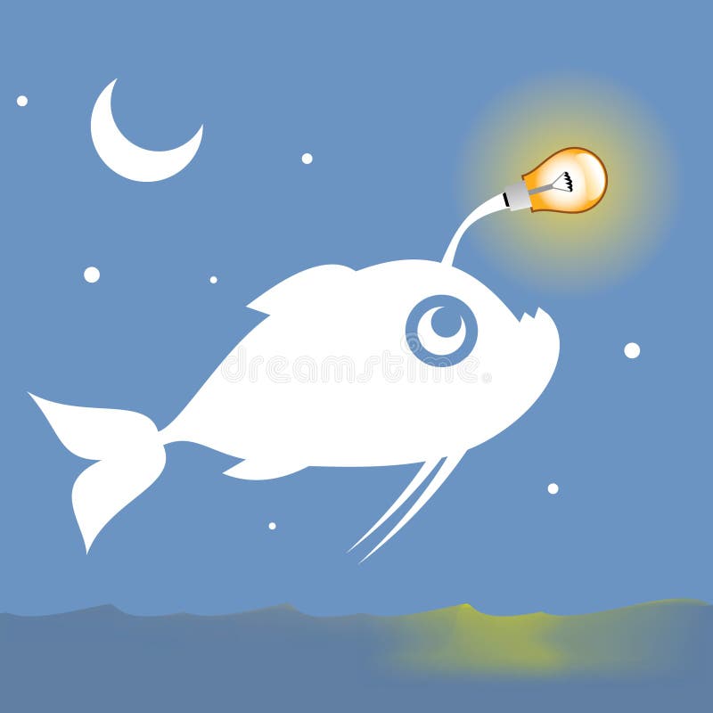 Deep sea fish stock illustration. Illustration of lovable - 24153971
