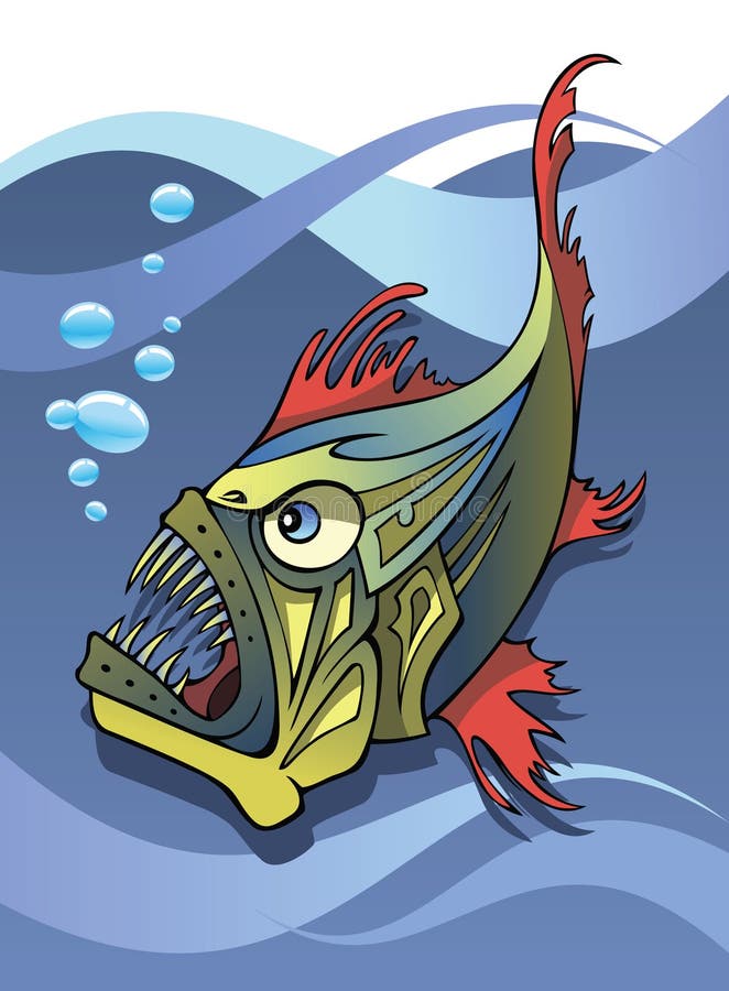 Abyssal fish stock vector. Illustration of aquatic, teeth - 30734691