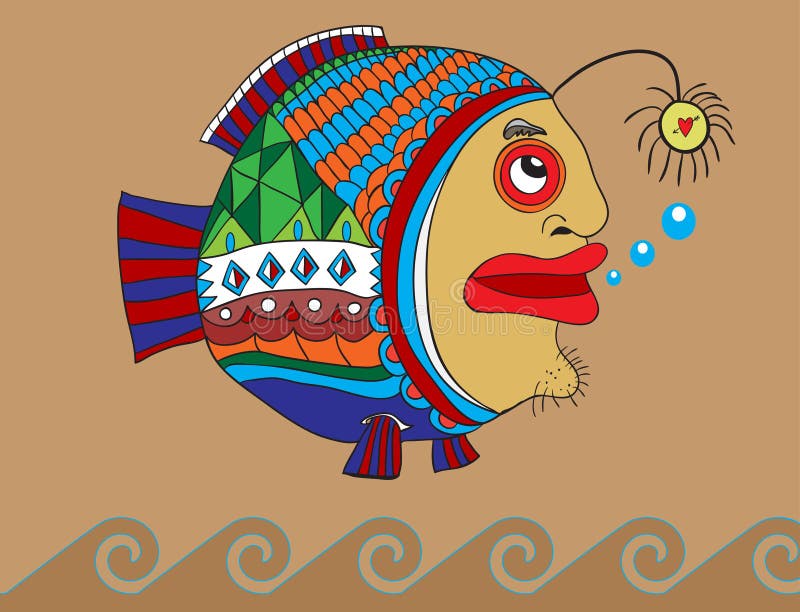 Deep sea fish stock vector. Illustration of unshaven - 40313580