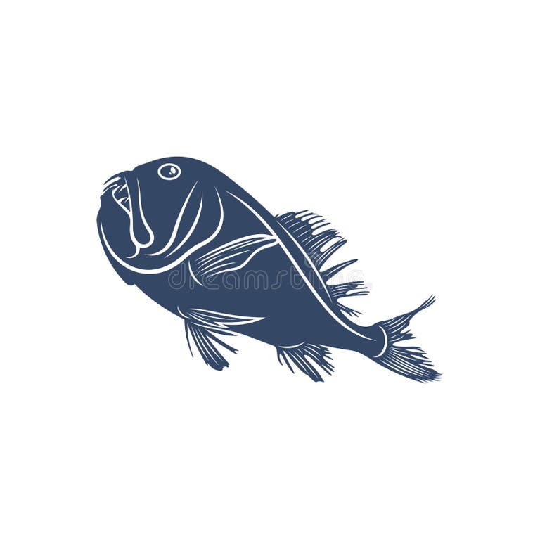 Deep Sea Fish Vector Illustration Design. Deep Sea Fish Logo Design ...
