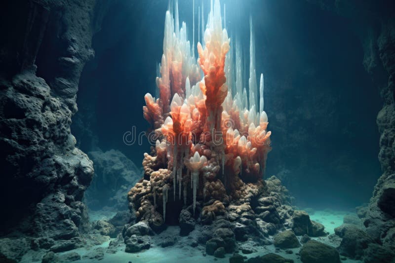 Deep-sea Hydrothermal Vent in a Volcanic Terrain Stock Image - Image of ...