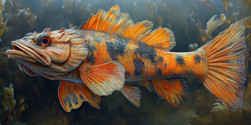 Deep Sea Monster Fish with Sharp Teeth, Bioluminescent Features, and ...