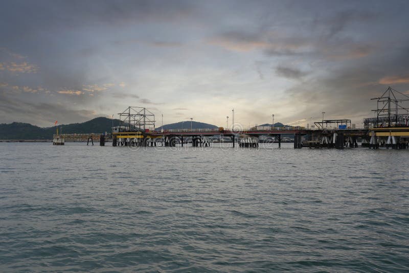 Deep Sea Port for Loading and Unloading Oil into Refineries Stock Image ...
