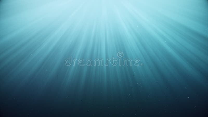 Deep Sea Underwater Scene Abstract Ethereal Heavenly Light Rays ...