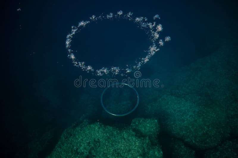Deep Sea Water with Bubbles Stock Image - Image of circle, move: 279036617