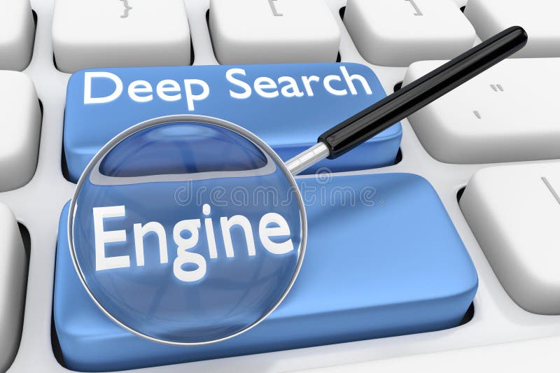 Deep Search Engine concept stock illustration. Illustration of ...