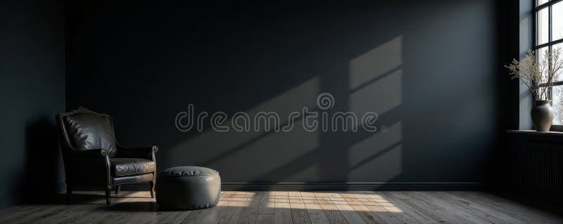 Deep Shadow, Bare Black Wall, Dark Furniture Silhouettes , Texture ...