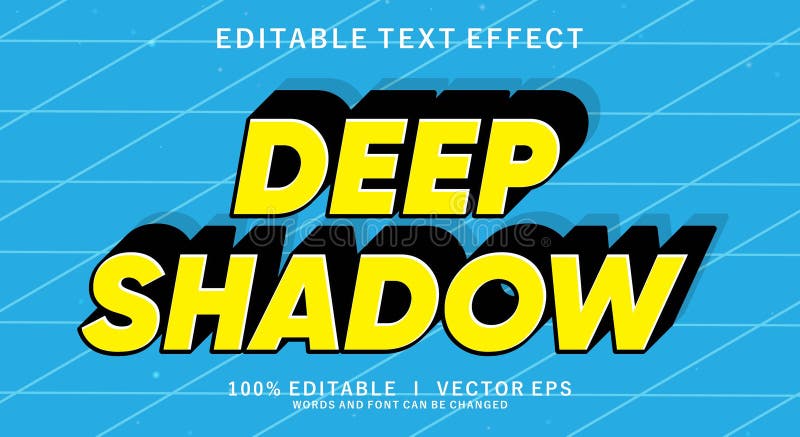 Deep Shadow Vector Text Effect with Modern Style Design Stock Image ...
