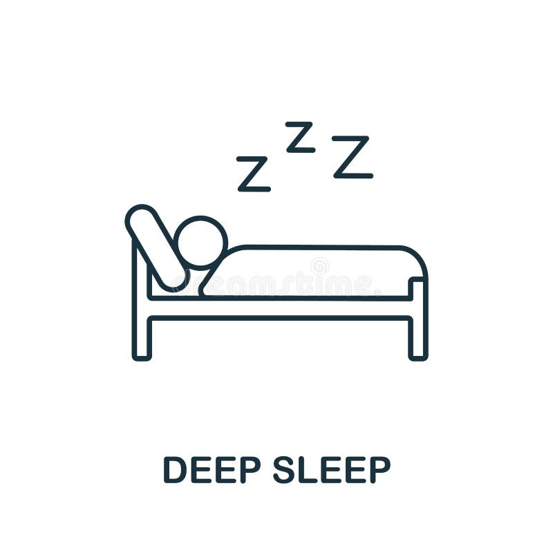 Deep Sleep Icon. Line Element from Home Rest Collection. Linear Deep ...