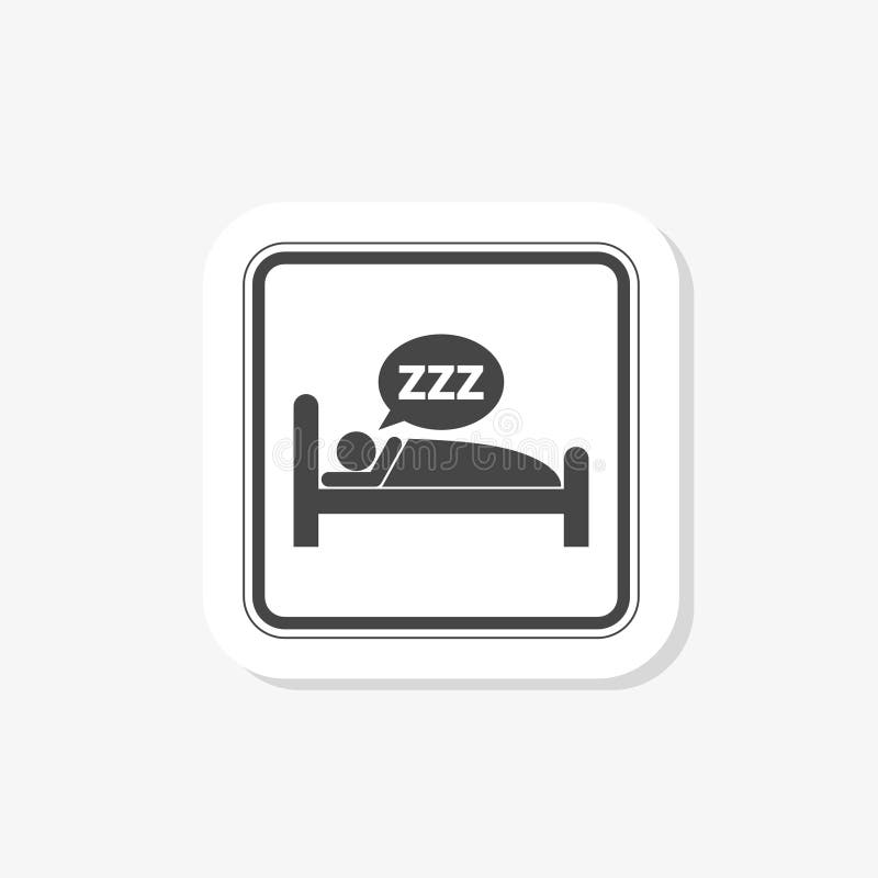 Deep Sleep, Man Sleeping Sticker. Flat Sign for Mobile Concept and Web ...