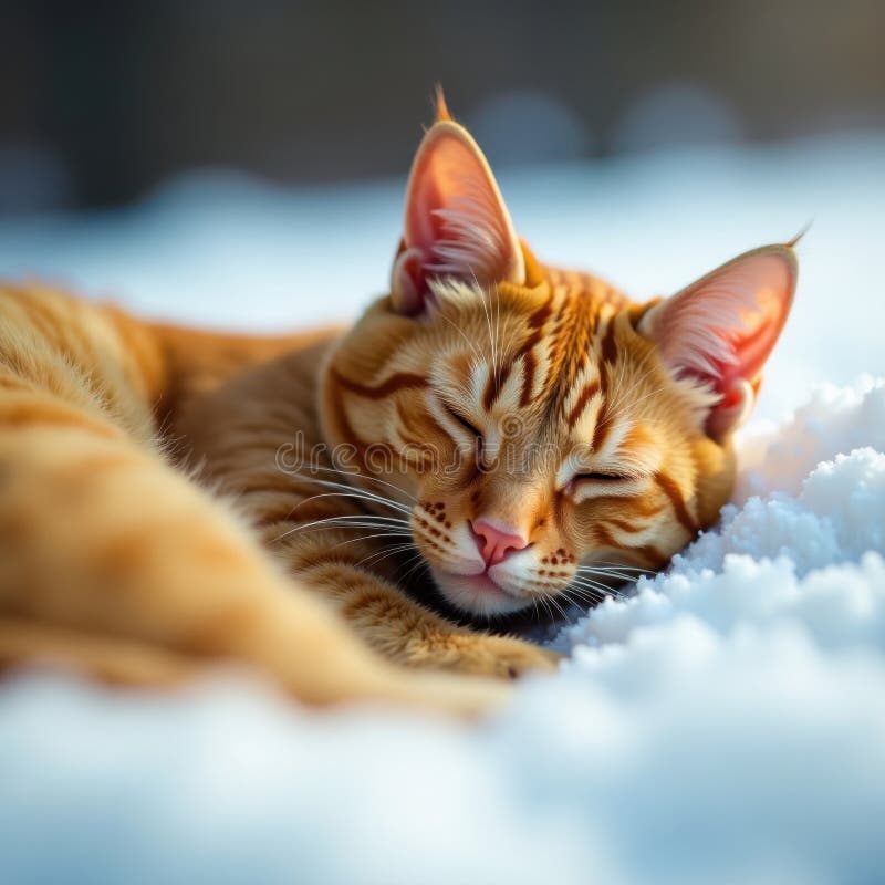 Ginger Sleepy Cat Slumbering Face Stock Illustrations – 5 Ginger Sleepy ...