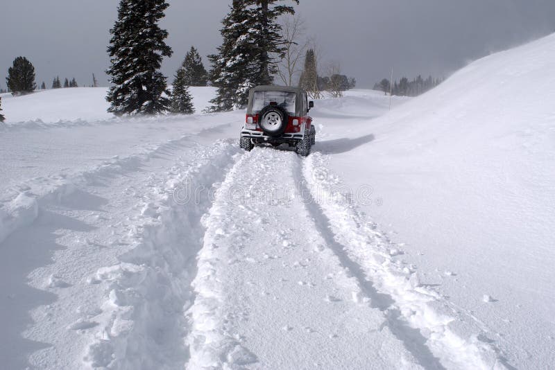 Deep snow 3 stock photo. Image of country, wheel, explore - 1195966