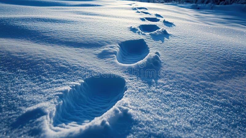 Deep Snow of Footprints. Footprints Mountain Orientations Backlite ...