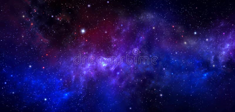 Deep Space, Abstract Blue Background Stock Illustration - Illustration ...