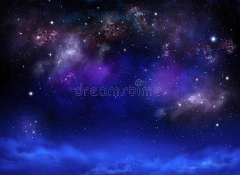 Deep Space, Abstract Blue Background Stock Photo - Image of design ...