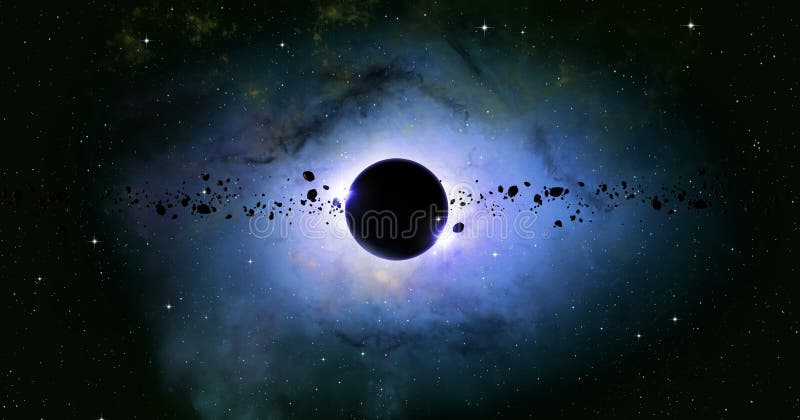 Deep Space Alien Planet Eclipse Stock Photo - Image of dust, outer ...