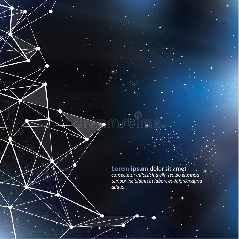 Deep Space Background with Abstract Lines and Triangles. Universe ...