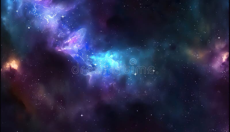 A Deep Space Background Filled with Stars and Clouds Created with ...
