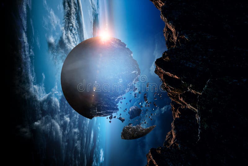 Deep Space Beauty. Planet Orbit. Stock Illustration - Illustration of ...