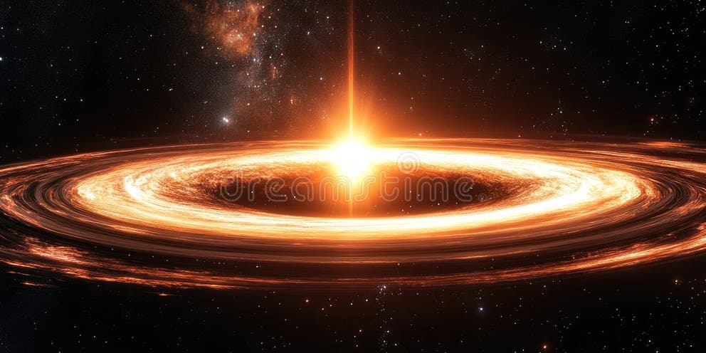 Deep Space Black Hole with Light Distortion, Cosmic Vortex ...