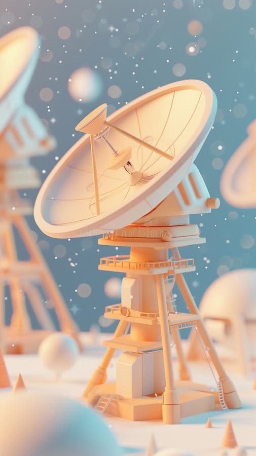 Deep Space Communication Station Processing Cosmic Signals and Messages ...