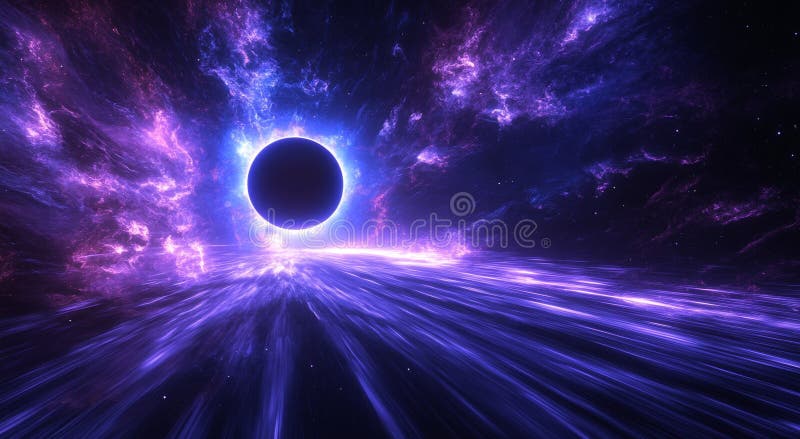 In Deep Space a Cosmic Event is Unfolding Where a Dark Sphere is the ...