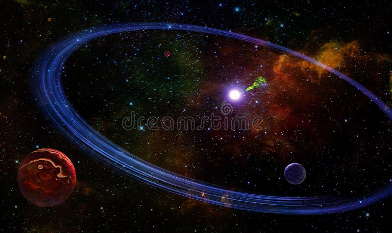 Deep Space Dust Ring stock illustration. Illustration of background ...