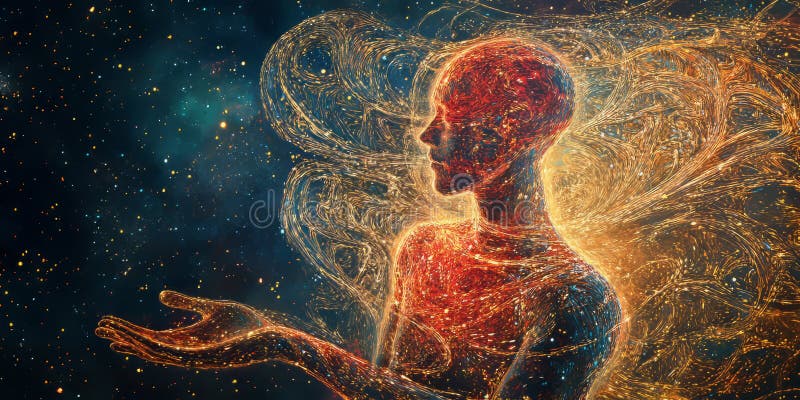 A Deep-space Energy Vortex Formed by Intertwining Streams of Red and ...