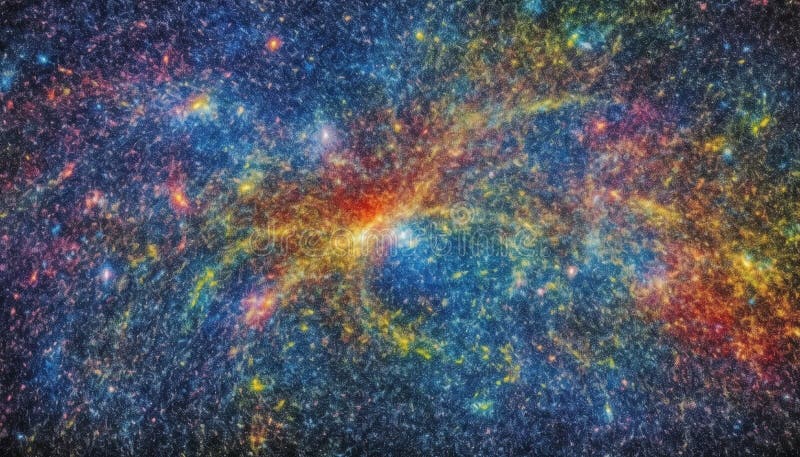 Deep Space Explodes with Glowing Star Patterns in Purple Flame ...