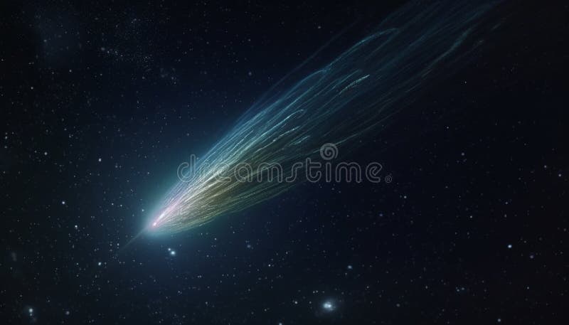 Deep Space Exploration Reveals Glowing Star Trail in Galaxy Nebula ...